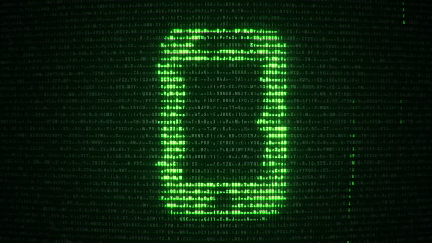 Green Hexadecimal Code Running Up A Computer Screen Green Digits