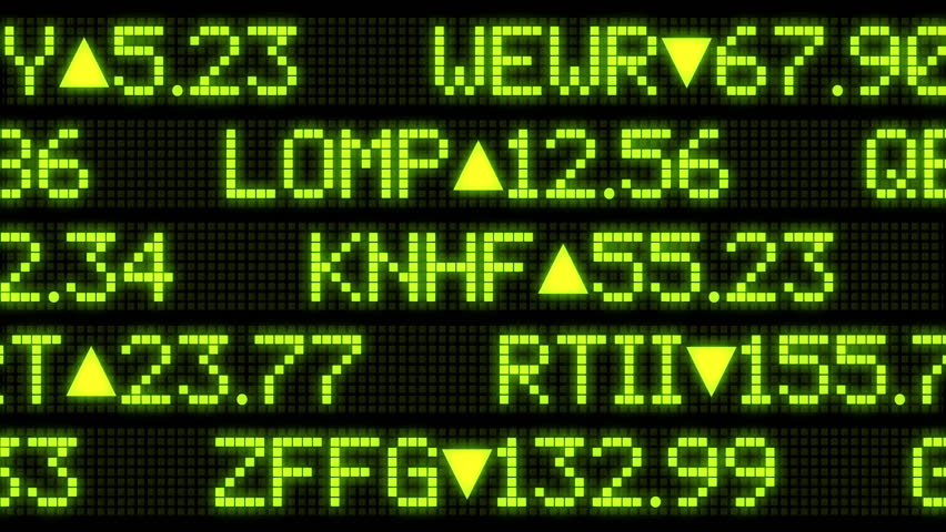 Custom Made Stock Ticker Symbols And Prices Animated Across The Screen custom-made-stock-ticker-symbols-and-prices-animated-across-the-screen