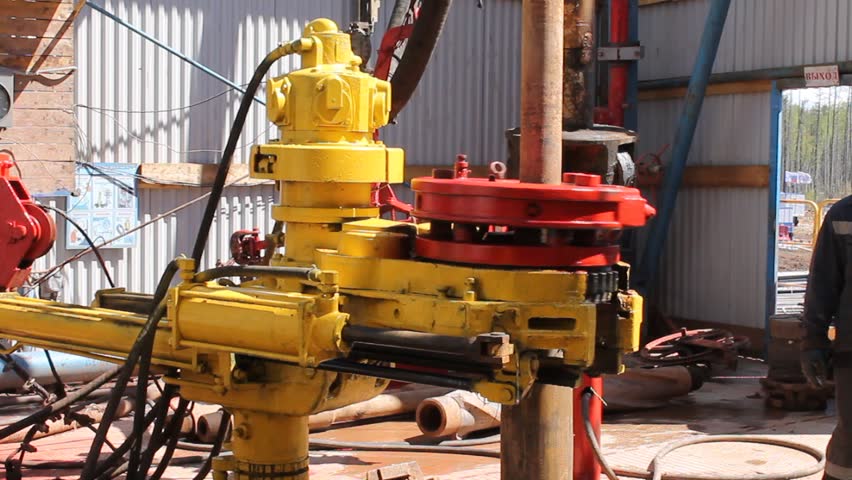 Drill Pipe And Rig Tong On The Rig Floor While Making Up For Drilling ...