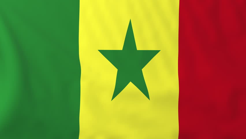 Senegalese Flag In The Wind. Part Of A Series. Stock Footage Video ...