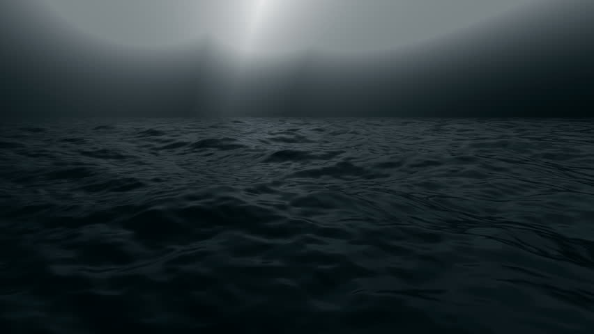 Atmospheric Night Fog Ocean View With Full Moon Atmospheric Night Fog ...