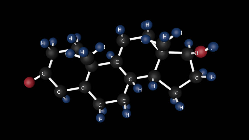 Testosterone Molecular Structure. Animation Of Testosterone Molecule ...