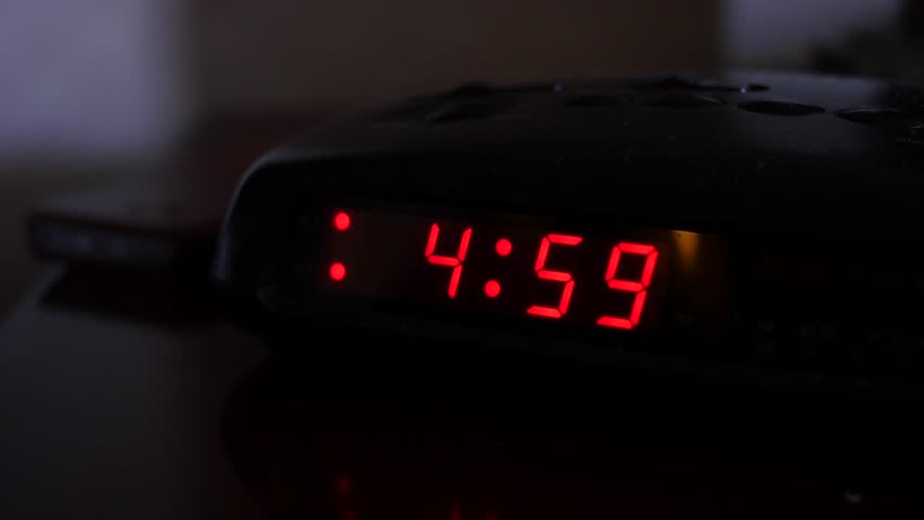 Alarm Clock Ringing Man Hitting Snooze At 5am Stock Footage Video ...
