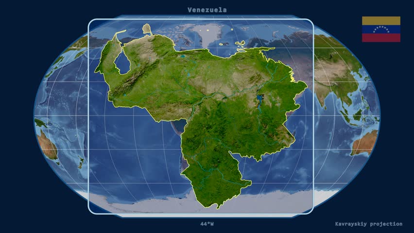 Venezuela Map Stock Footage Video - Shutterstock