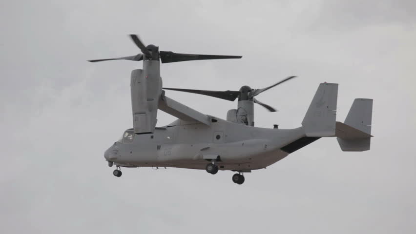 ST GEORGE, UTAH - MARCH 17: Aircraft V-22 Osprey VTOL Hover During Low ...