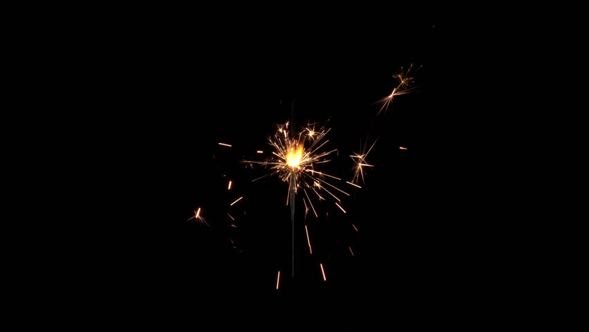 Sparkler Video Element (HD). Flaming Gun Powder Sparks. You Can Use ...