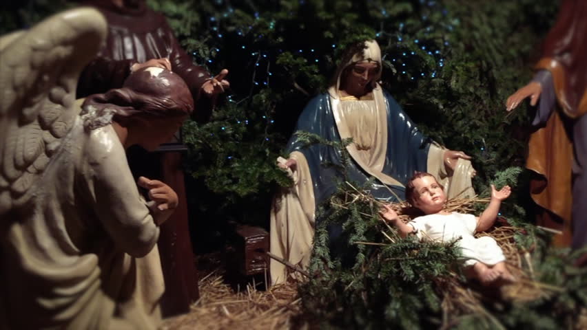 NAZARETH, ISRAEL - DEC 24, 2008: A Nativity Scene At The Basilica Of ...