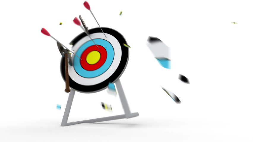 Various Weapons Hitting Target - 3d Animation Stock Footage Video ...