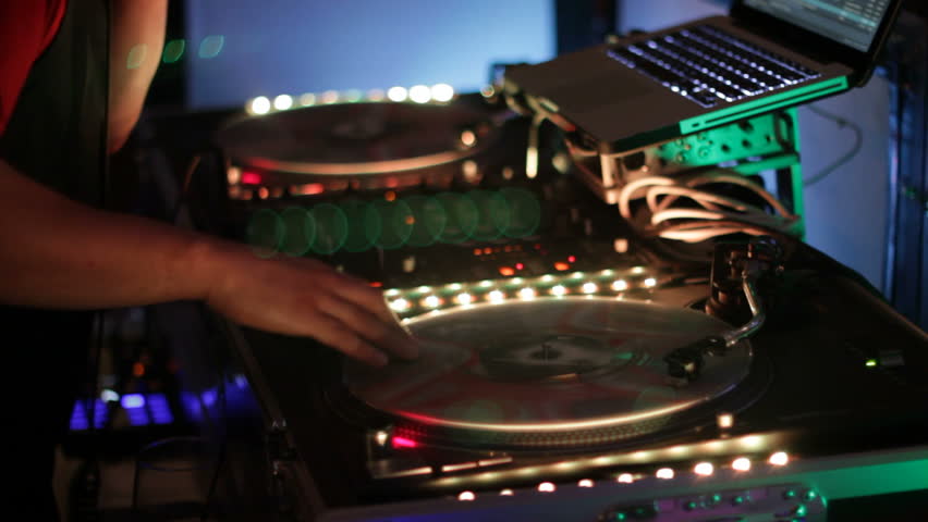 DJ Spinning A Record At A Club. Stock Footage Video 2667527 - Shutterstock