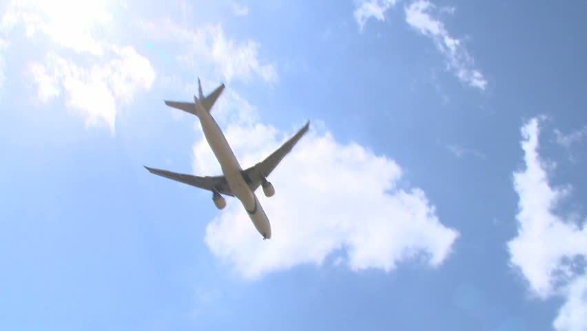 HD - Airplane In Sky. Bird's-eye View Stock Footage Video 5070230 ...