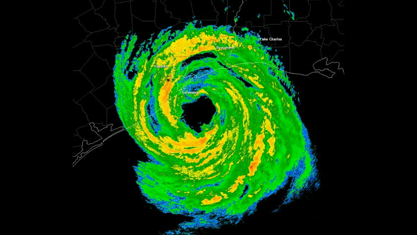 Hurricane Ike (2008) Landfall Doppler Radar Time Lapse / Loop. Created ...