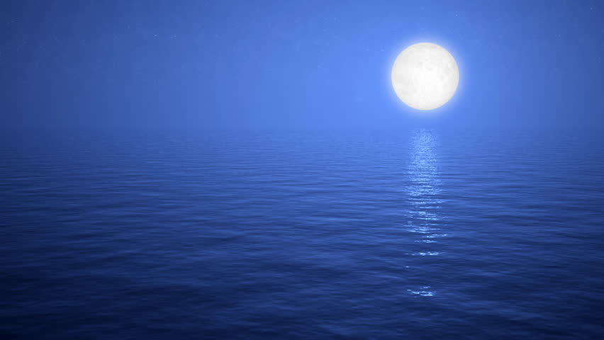 Blue Moon Ocean Calm Stock Footage Video 3357668 - Shutterstock