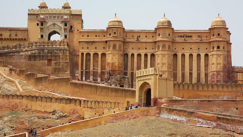 View Of Amber Fort In Jaipur India Stock Footage Video 4097602 ...