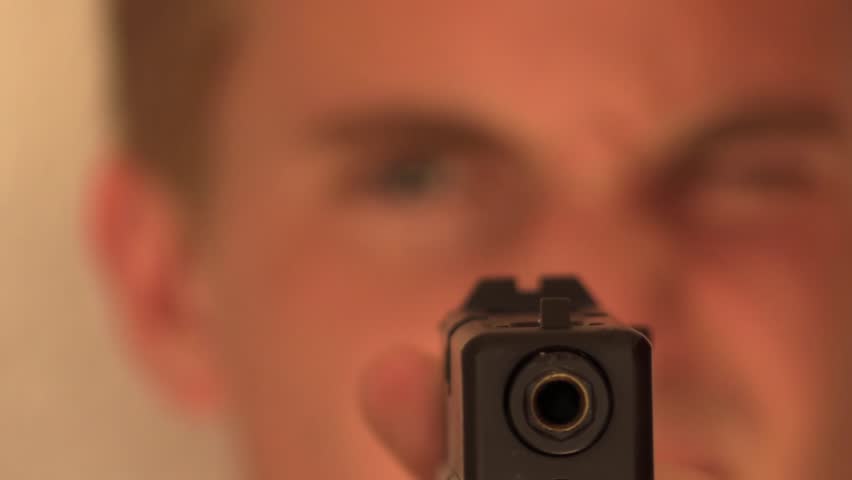 Man Shooting Glock (wide, Then Zoomed In On Target) Stock Footage Video ...