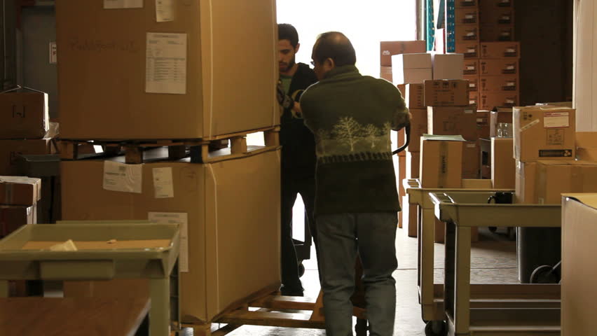 Shipping And Receiving In A Warehouse Stock Footage Video 4913414 ...