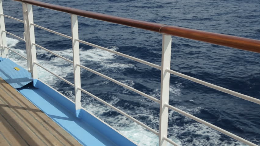 Rail Of Cruise Ship At Sea On Sunny Day Stock Footage Video 5152322 ...