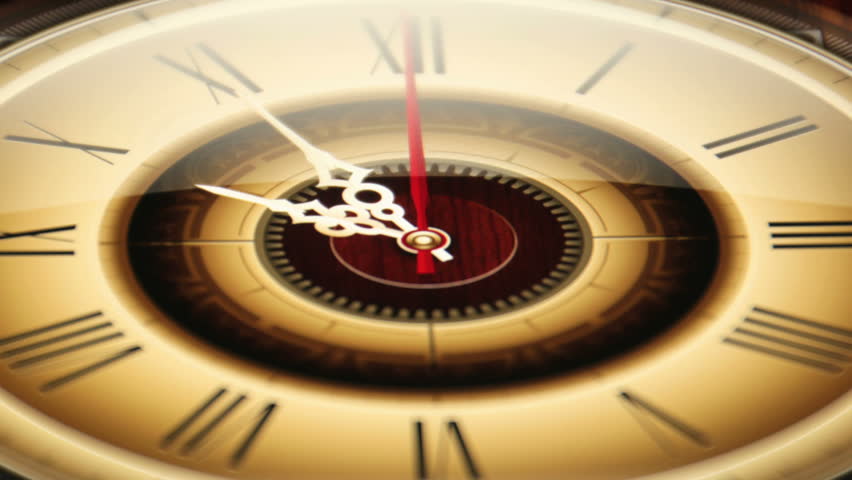 Clock Ticking Accelerated Time At 4k Resolution. High Speed Countdown ...