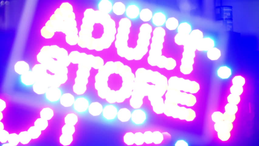 Adult Store Sign, Neon Light Effects. Not Actual Store, Just My Sign ...
