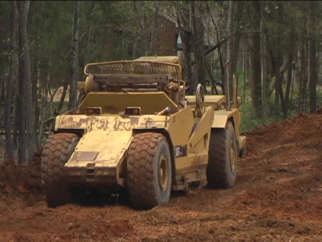 Earth Moving Pan Scraper In Operation Stock Footage Video 710881 ...