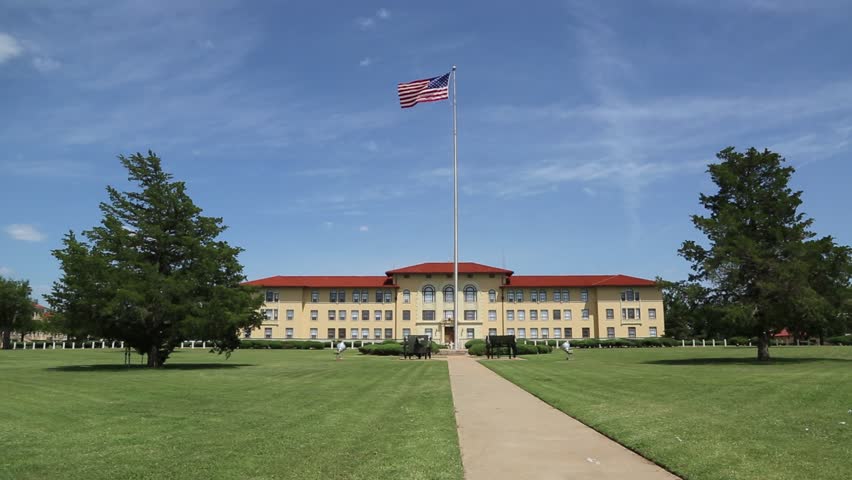 Headquarters Building At Fort Sill, Oklahoma. Stock Footage Video ...