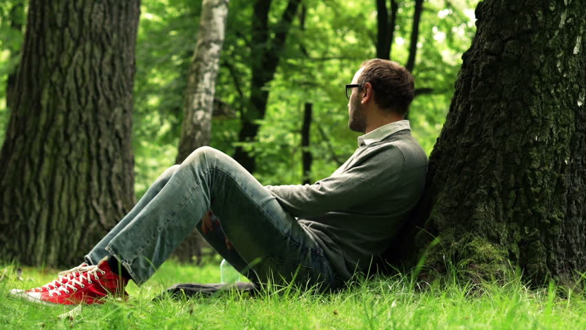Young Woman Chilling Out On Grass In The Park Stock Footage Video ...