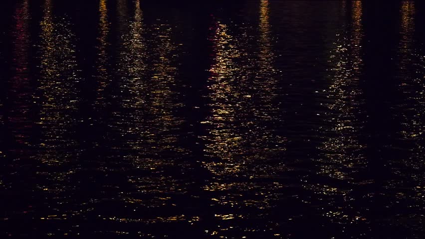 Reflection In Water At Night Stock Footage Video 7774531 - Shutterstock