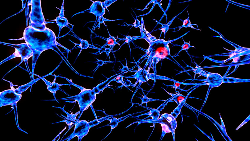 Slow Motion Intro Title Neuron Synapse Network 3D Animation Zoom Out ...