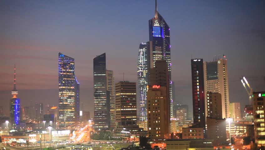 KUWAIT - DECEMBER 10: Skyline Of Kuwait City At Night. December 10 ...