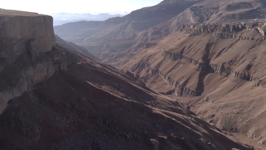 Aerial View Of Canyon. Russia. The Caucasus Mountains. Republic Of ...