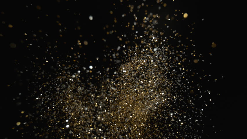 Blowing Glitter Shooting With High Speed Camera, Phantom Flex. Stock ...