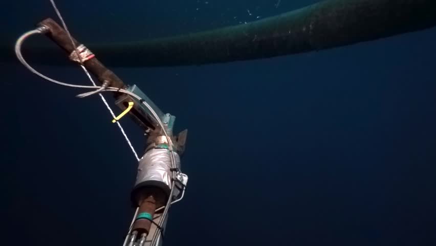 Remote Operated Vehicle (ROV) Deploy To Underwater For Checking ...